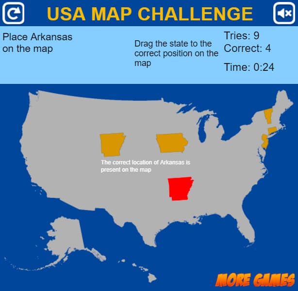 USA Map Challenge - Jogo Online - Joga Agora | Jogojogar